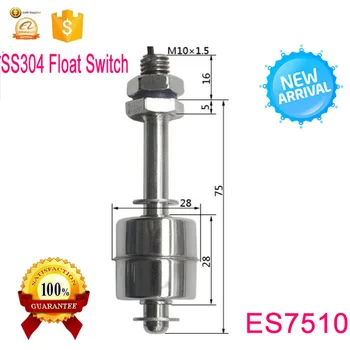 Es7510 Stainless Steel Float Switch 100mm / Water Level Sensor 12v/24v ...
