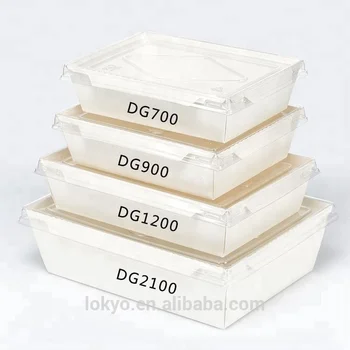 Food Grade White Food Packaging Boxes With Full Pet Lid Disposable ...