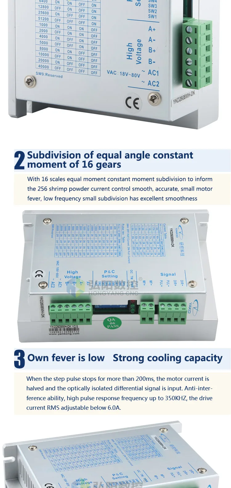 Yako Ykd2608mh-dk Stepper Motor Driver High Power Mini Stepper Motor ...