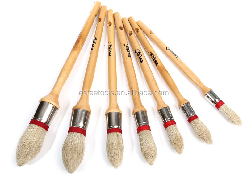 European Market Bulk Bristle Cleaning Chalk Brush Wood Handle Synthetic ...