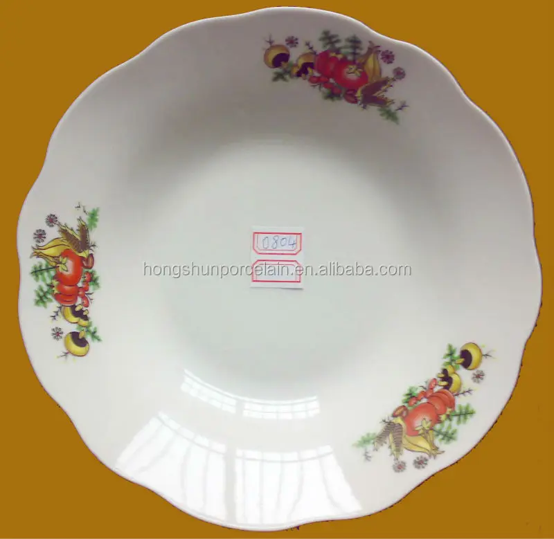8 Inch Ceramic Soup Plate,Cheap Soup Plate With Pretty Printing,Deep ...