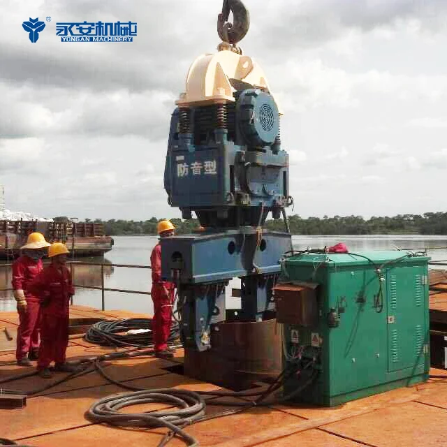 Dzj90 Sheet Pile Foundation Equipment Crane Pile Driver Electric ...