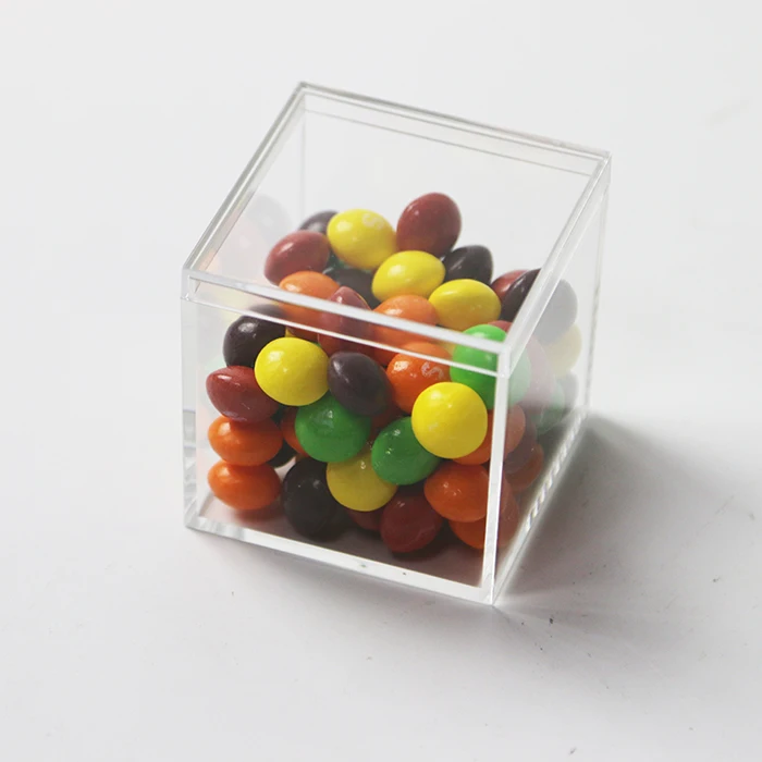 High Transparent Plastic Acrylic Wedding Favor Gift Box Clear Square ...