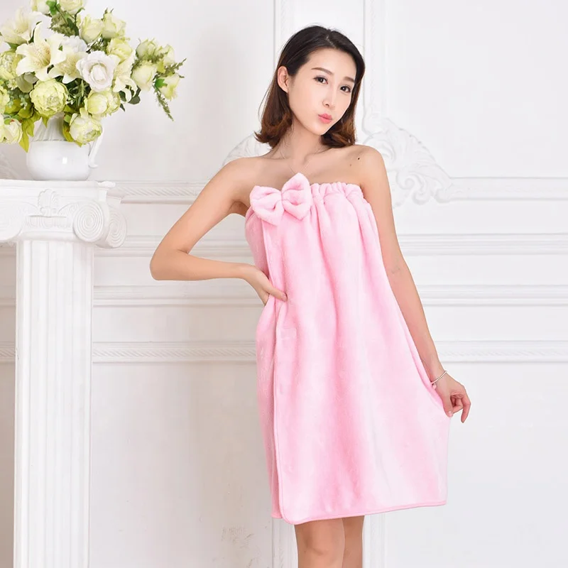 Microfiber Wearable Bath Towel Women Fast Dry Bath Wraps Fashion Bath ...