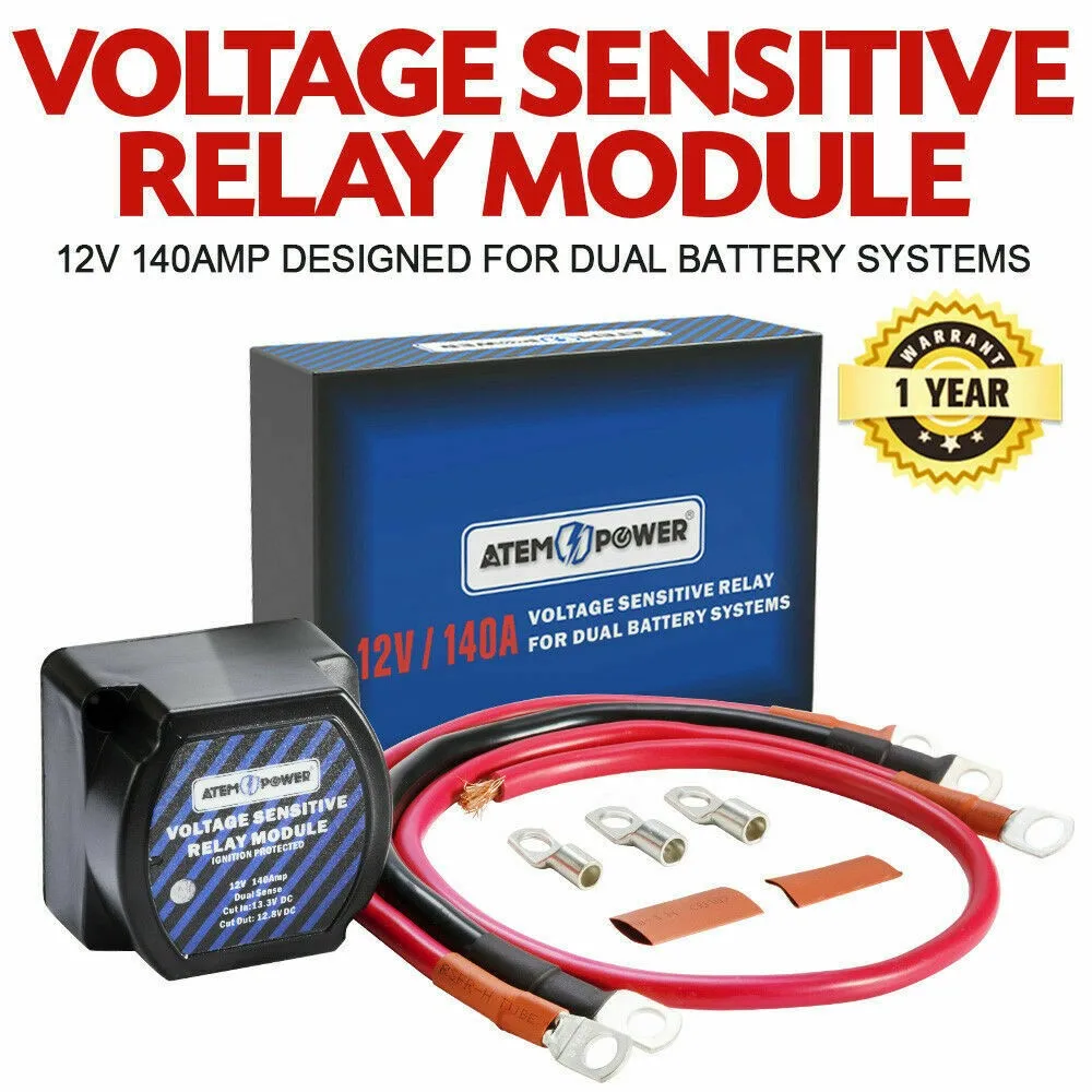 Atem Power Voltage Sensitive Relay 12v Vsr Isolator 140a Dual Battery ...