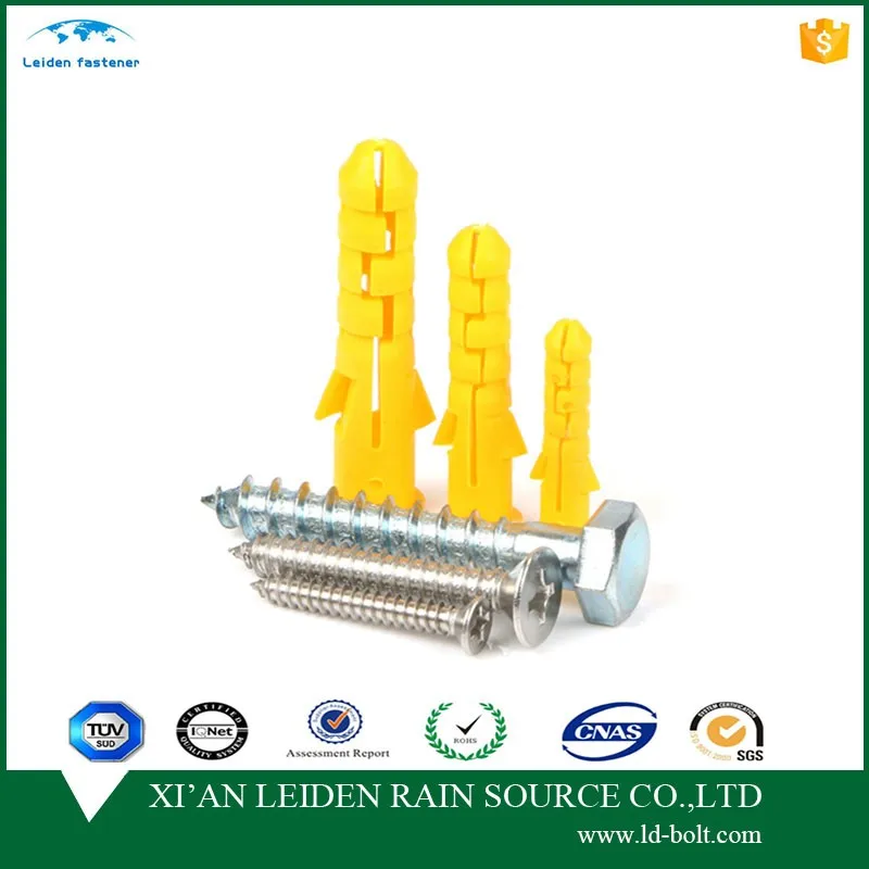 New Product 6mm Plastic Screw Wall Plug - Buy Cheap Plastic Screw Plug ...