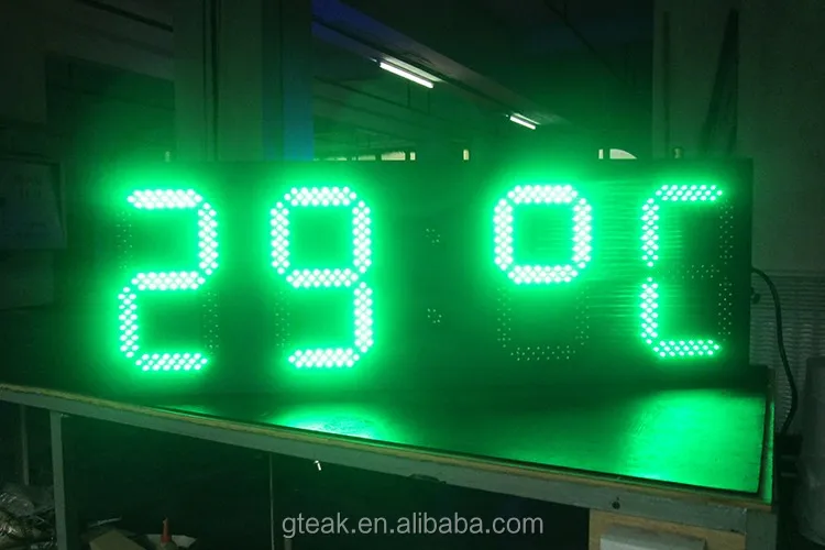 7 Segment Large Led Display Digital Thermometer Panel - Outdoor ...