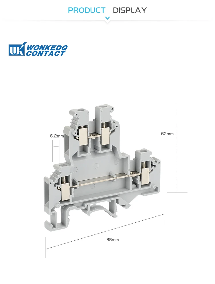 JUKKB 5 Din Rail Two Layer Terminal Blocks - Double Level Phoenix