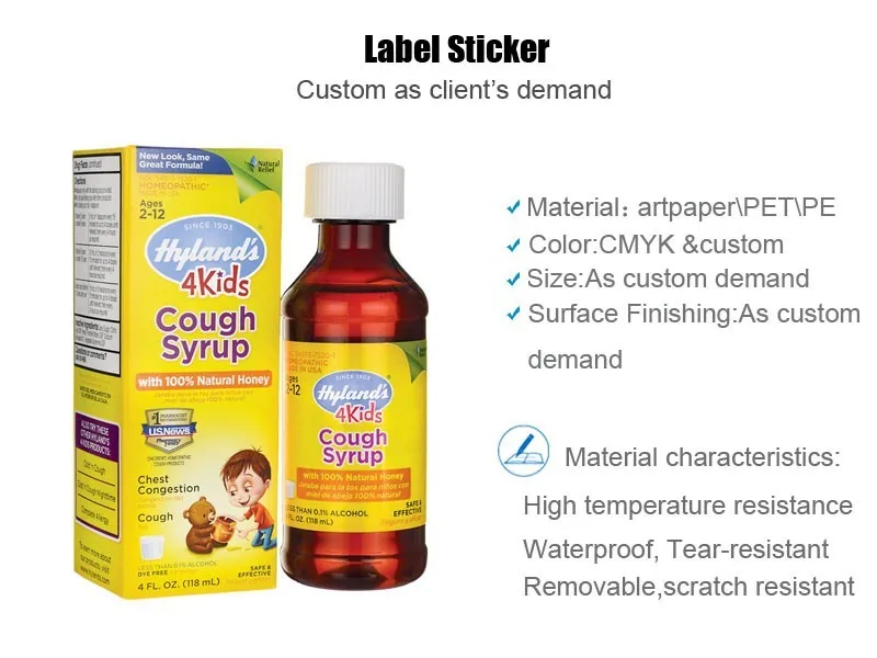Customized High Quality Actavis Prometh Cough Syrup Label Sticker - Buy ...