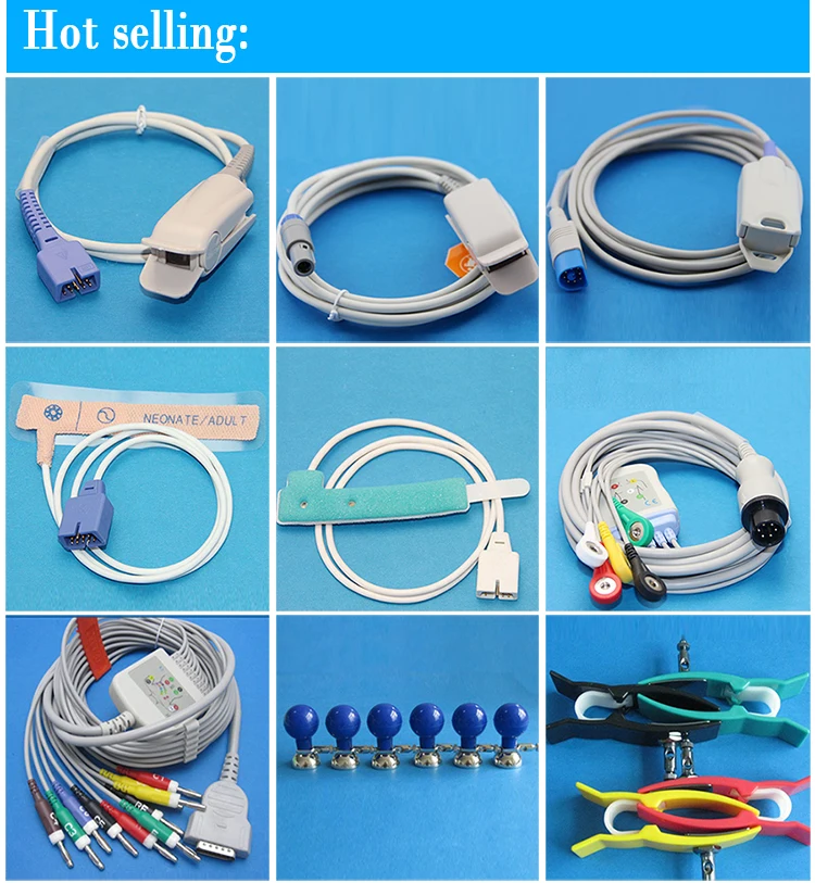 Multicolor 1.5m Eeg Brain Wires With Silver Plated Cup Electrodes ...