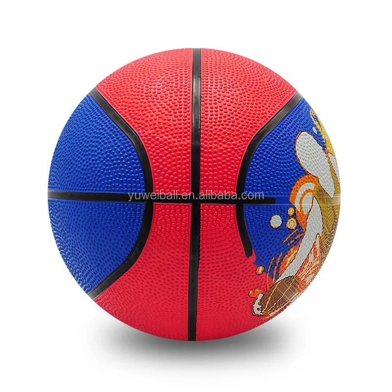 Custom Print 8 Panels Official Size 7 Basketball Mixed Color Rubber ...