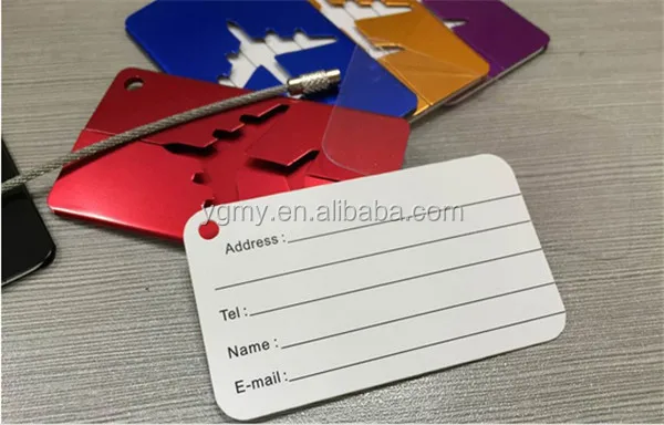 Aluminum Luggage Tag Travel Boarding Aircraft Plane Shape Suitcase Tag ...
