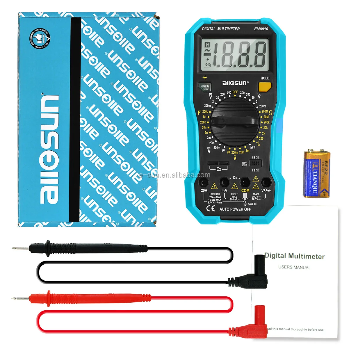 Allosun EM8910 Digital Multimeter - Precision AC/DC Testing