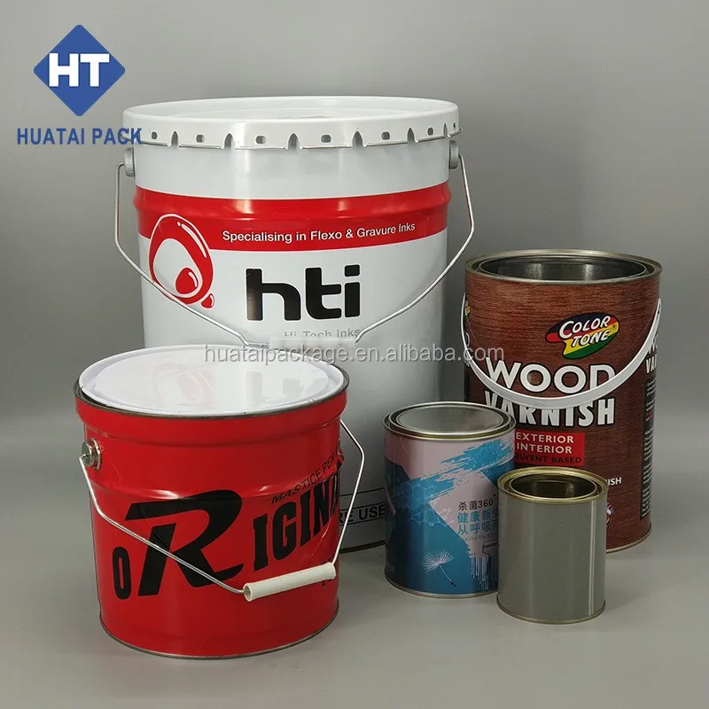 5 Liters Tin Containers With Lock Ring Lid,Factory Directly Sale 5l ...