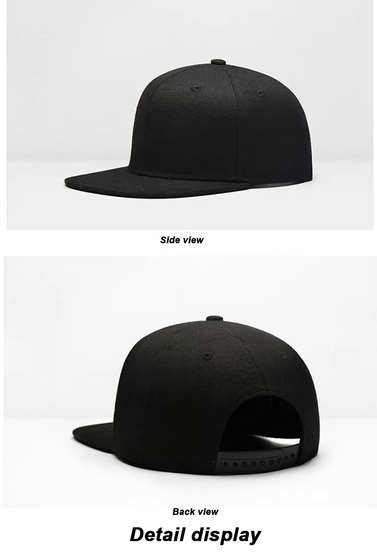 Wholesale Blank Black Snap Back Hats,Customized Logo Hiphop Caps ...