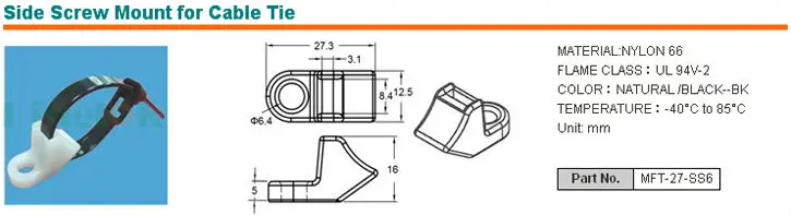 T50rft7 Ft7fir Tree Clip Mount Cable Blind Hole Mount Cable Ties Nylon ...