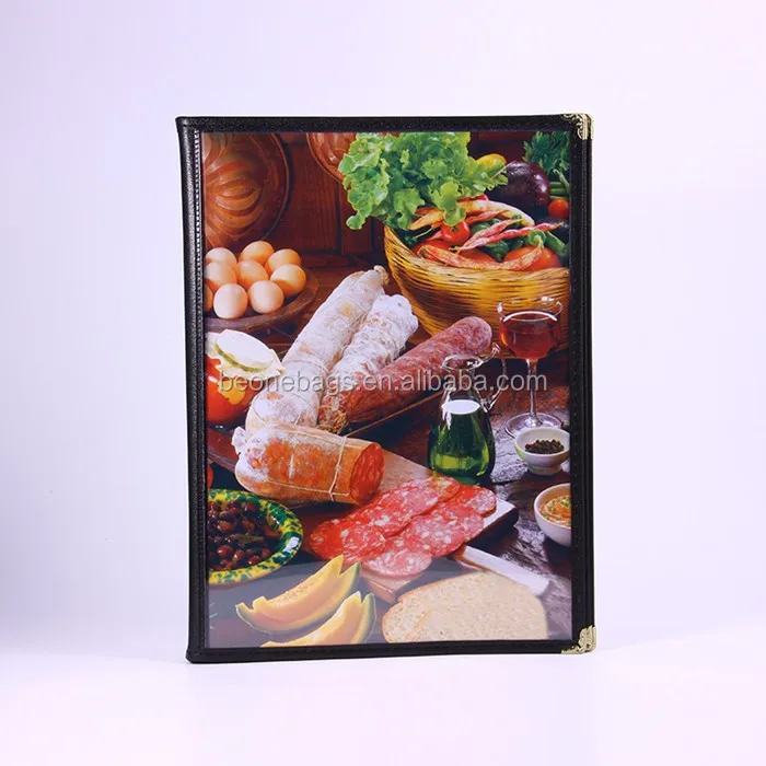 Customized Transparent Menu Folders A4 Pvc Menu Cover For Restaurant ...