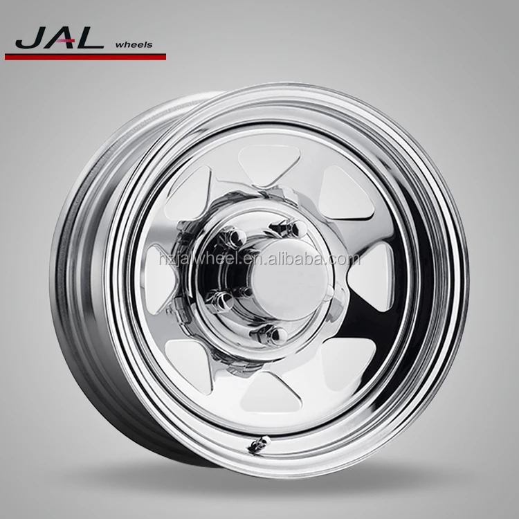 15x8 Chrome Steel Wheels 5x114.3 Rims 4x4 Offroad Steel Rims Wheel ...