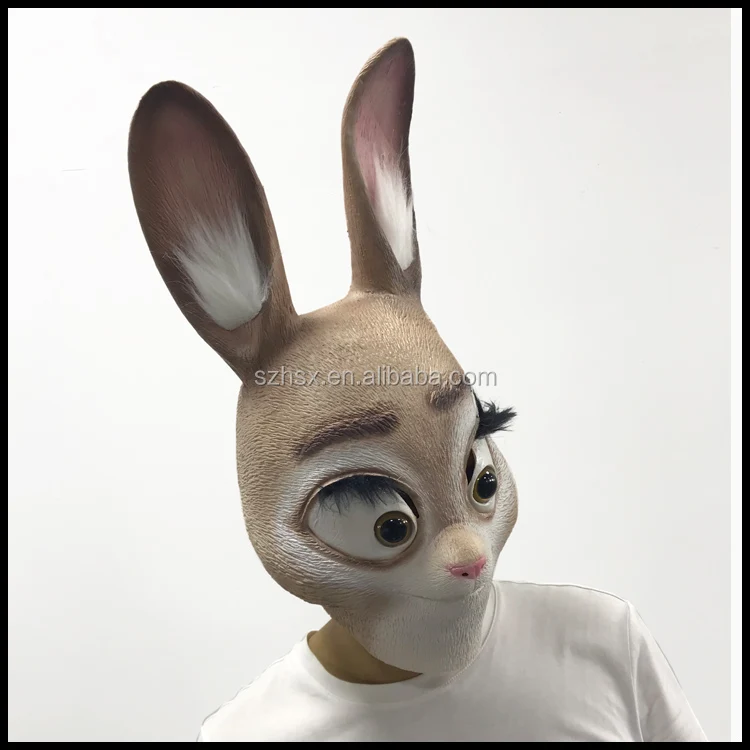 2018 New Arrival Judy Hopps Rabbit Mask - Realistic Latex Animal Movie ...