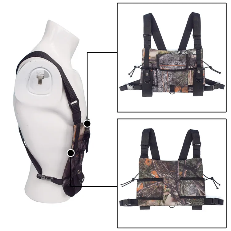 Camouflage Universal Radio Harness Vest With Adjustable Shoulder Chest ...