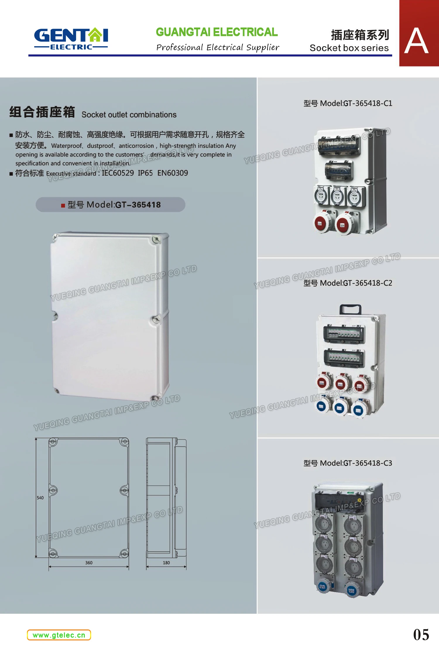 Elektrische Power Plug Socket Box Verdeelkast Met 16a 32a 64a ...