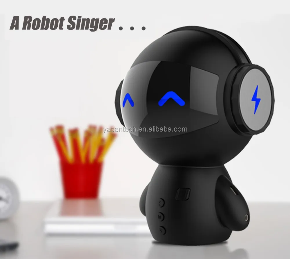 Smart Robot Speaker With Bt Csr 3.0 Plus Bass Music Calls Handsfree Tf ...