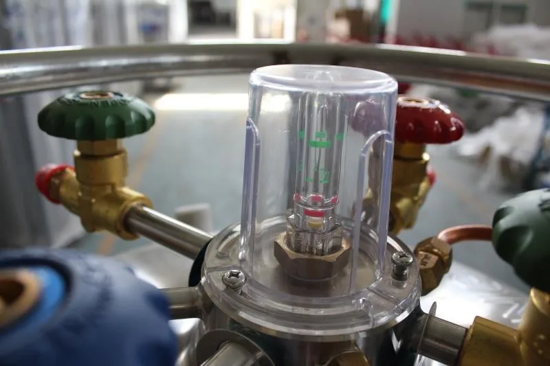 195L 1.4MPa Dewar Flask Cryogenic Vessel Insulated Vgl Tank With Safety Valve Factory ...