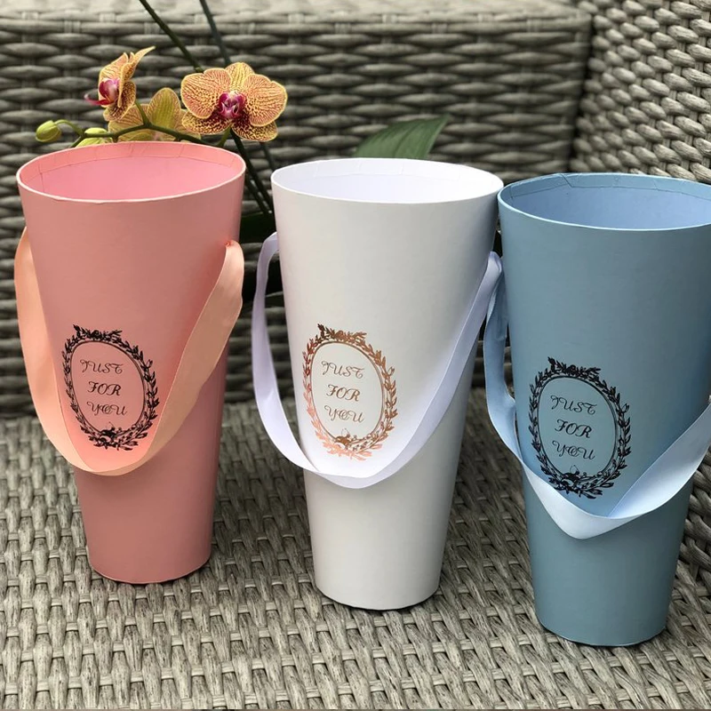 Creative Cone Flower Box Unique Design Paper Cone Shaped Packaging Box ...