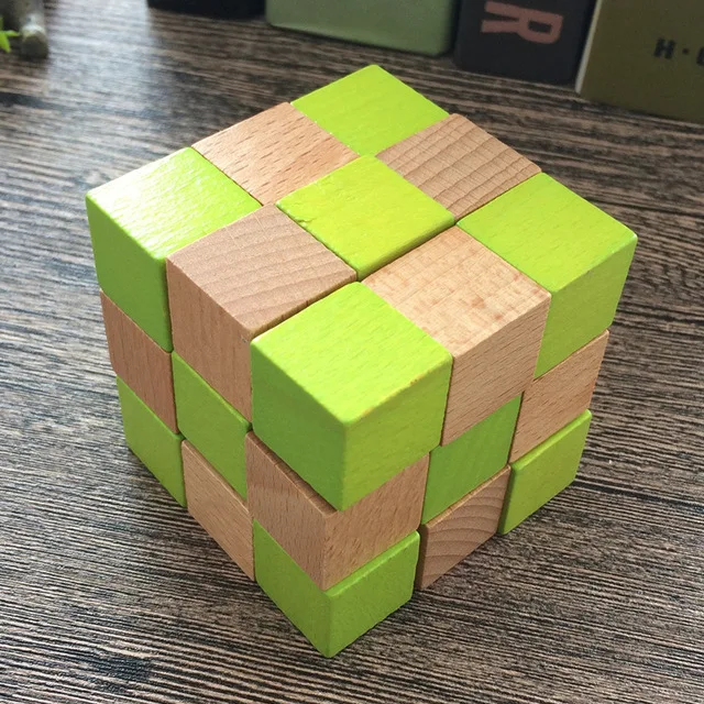 Wooden Luban Lock Intelligence Cube Puzzle Classic Wooden Toy Kongming ...