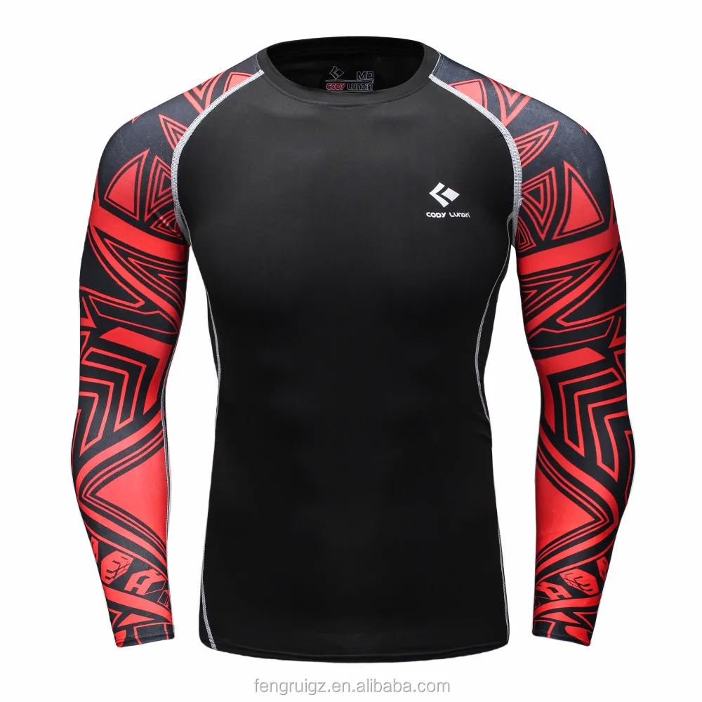 High Quality Mens Tattoo Sleeve Blank Rash Guard Sublimation ...