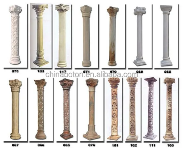 Hollow Pedestals And Columns Outdoor Roman Round Pillars Marble Column ...