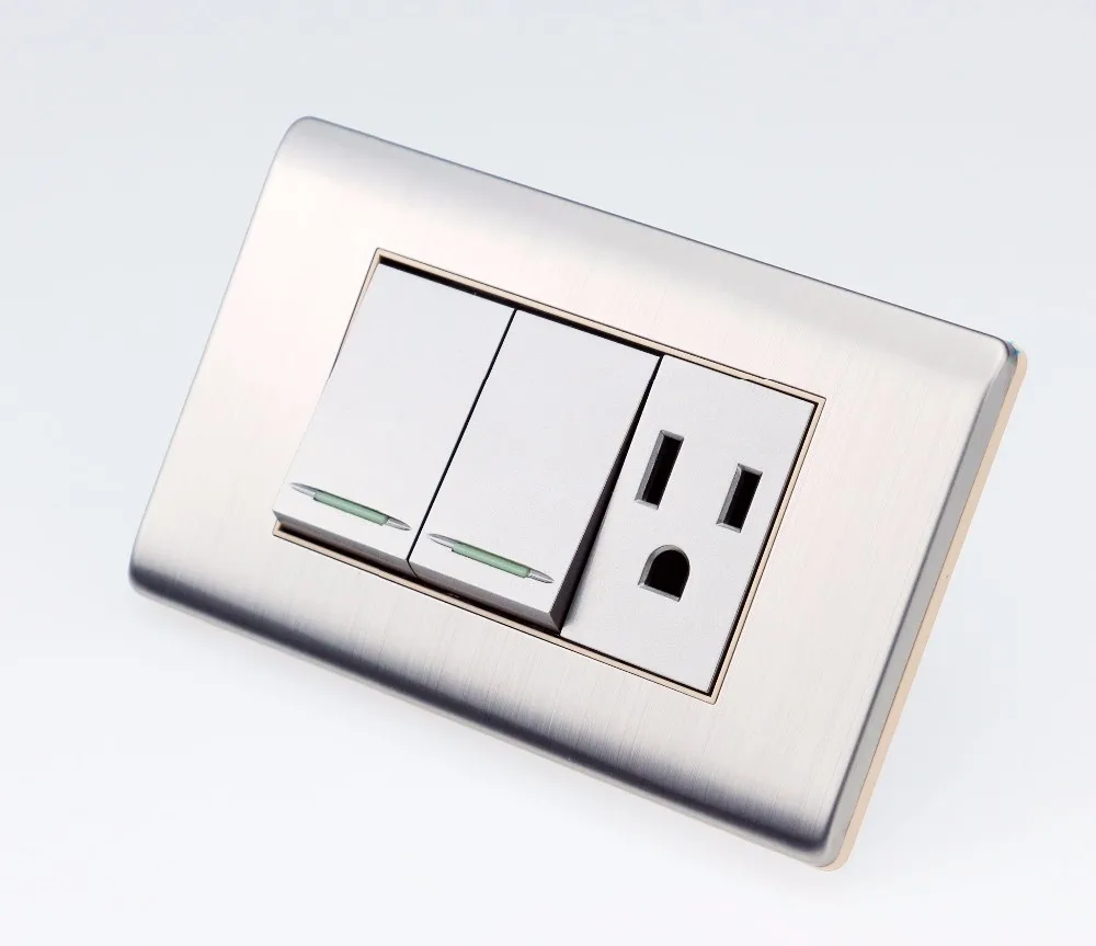 2018 American Standard Switch Socket Stainless Steel Push Button Switch ...