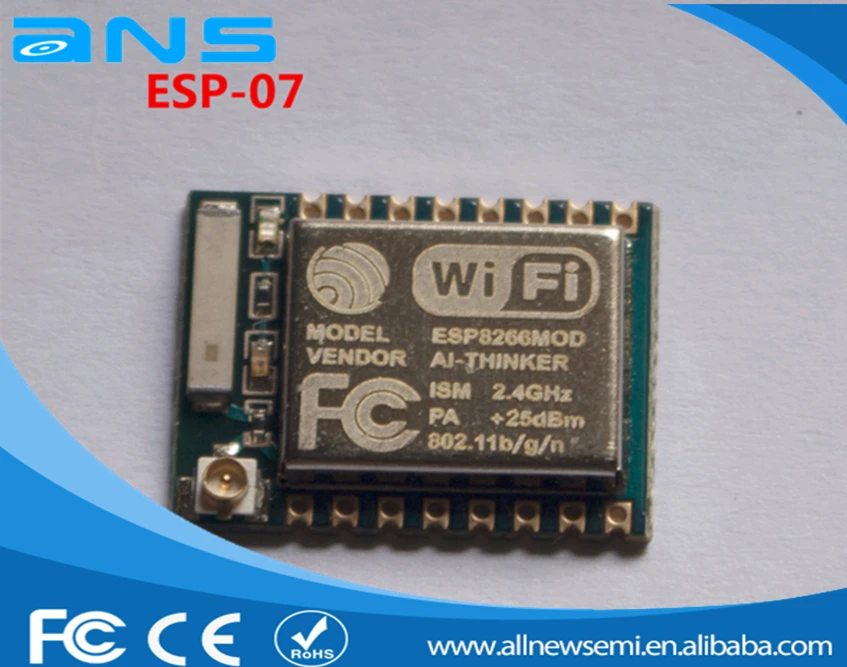 Fcc Ce Rohs Wifi Módulo Esp8266 Esp 07 Nueva Versión 1 Mbyte Circuitos Integrados 