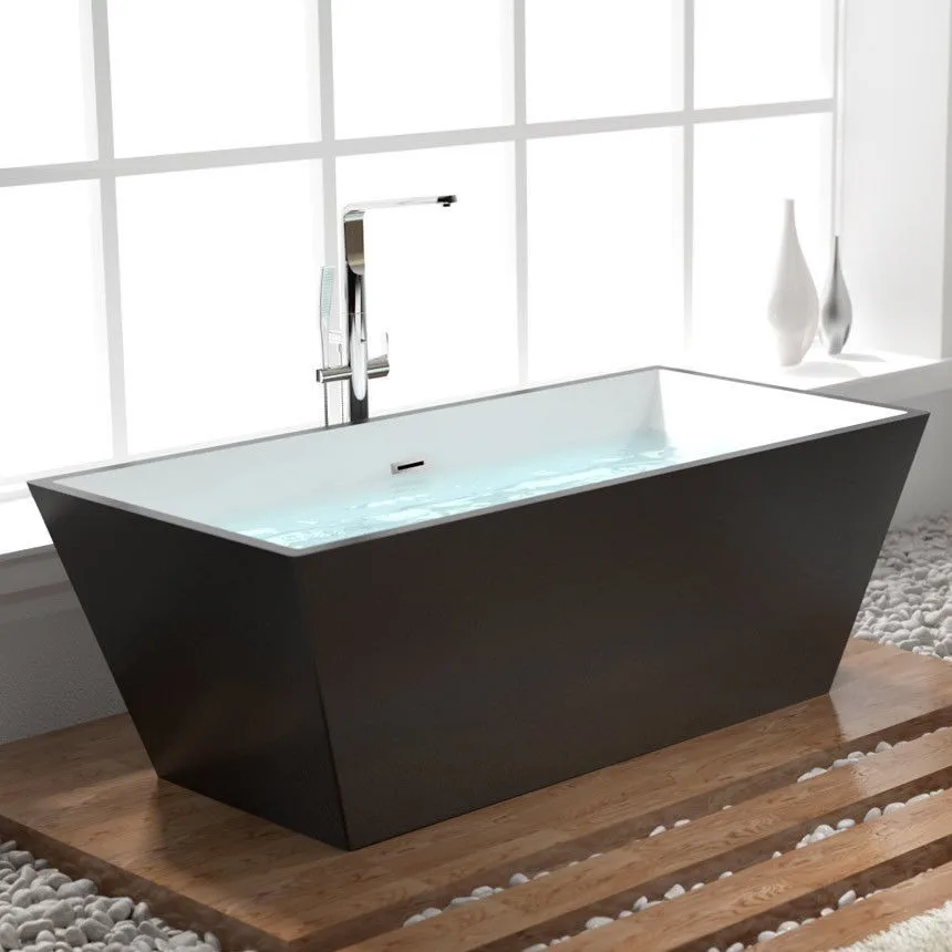 Black Luxury Square Freestanding Acrylic Bathtub - Buy Square ...