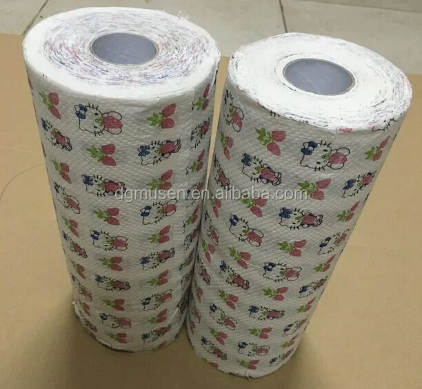 Factory Direct 2 Ply Printed Kitchen Paper Roll - Buy Custom Printed ...