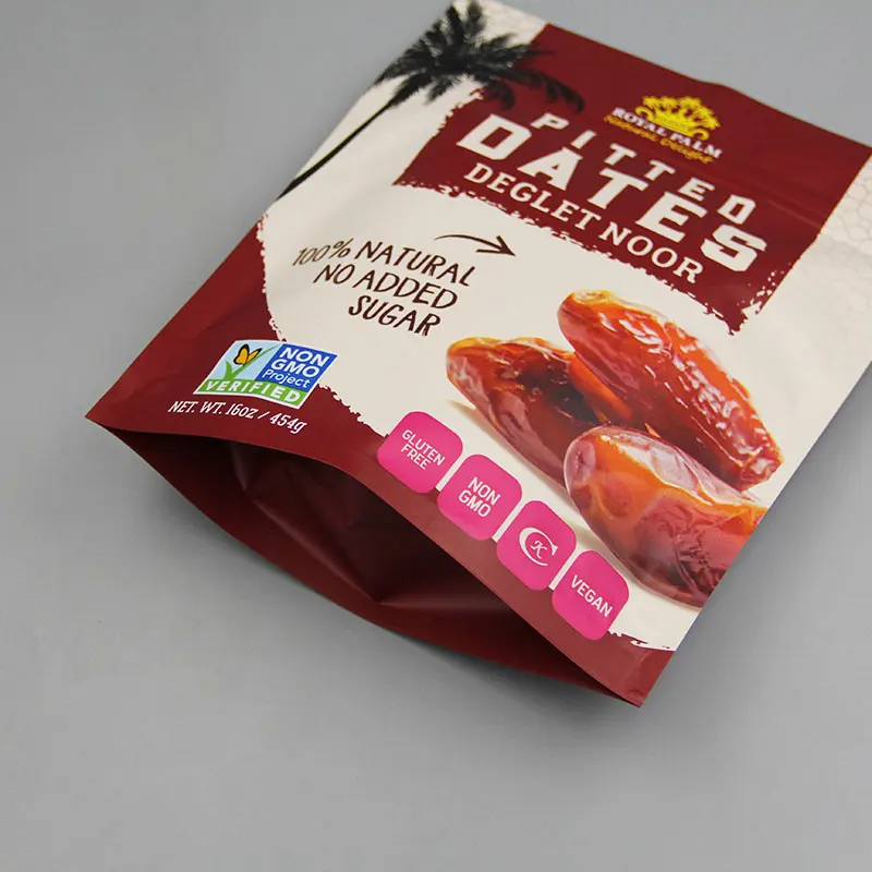 Pitted Date Packing Bag/stand Up Doy Pack Zip Lock Pouches For 16oz ...