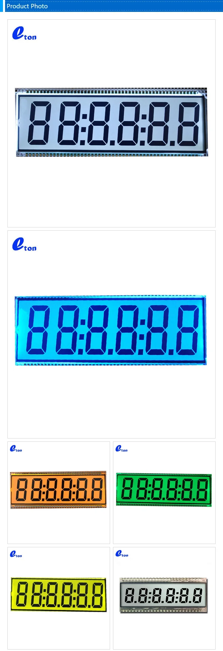 High Quality Custom Made Segment 6 Digit Display Very Small Lcd Screen ...