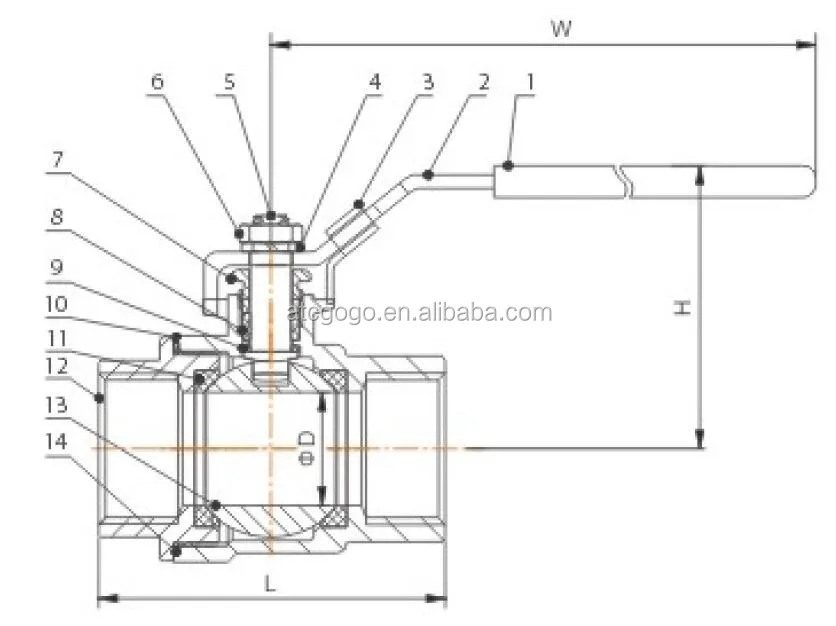 Gogo High Quality Ss304 2- Pc Dn40 11/2" Bsp Female Thread Stainless ...