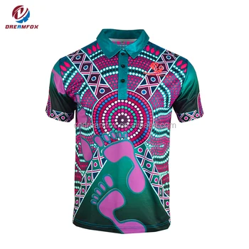 2019 Fashion Golf Polo Shirt Indigenous Polo T Shirt Custom Sublimated ...