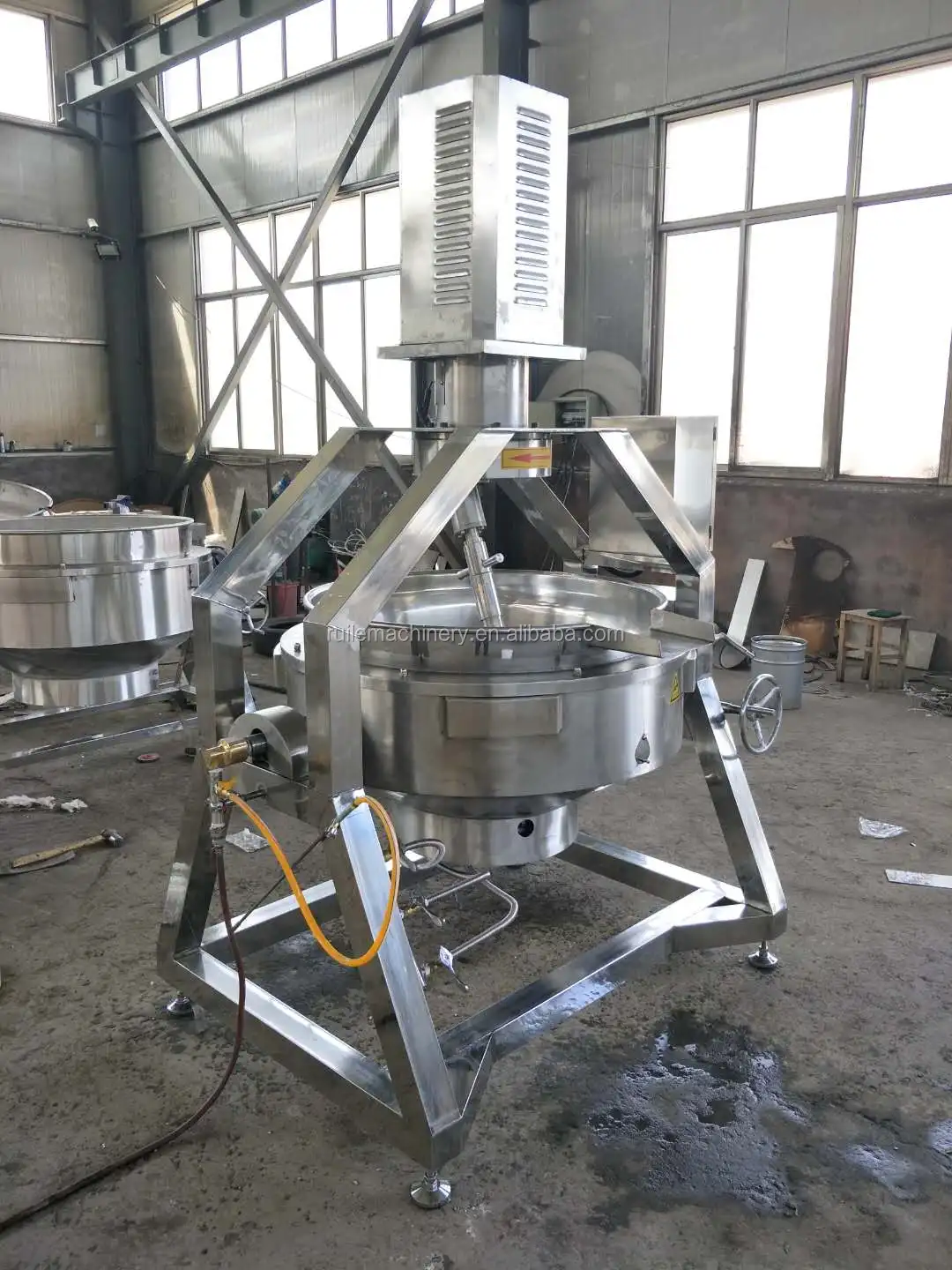 500 Liter Tiltiable Steam Jam Jacketed Cooking Kettle With Stirring Arm ...