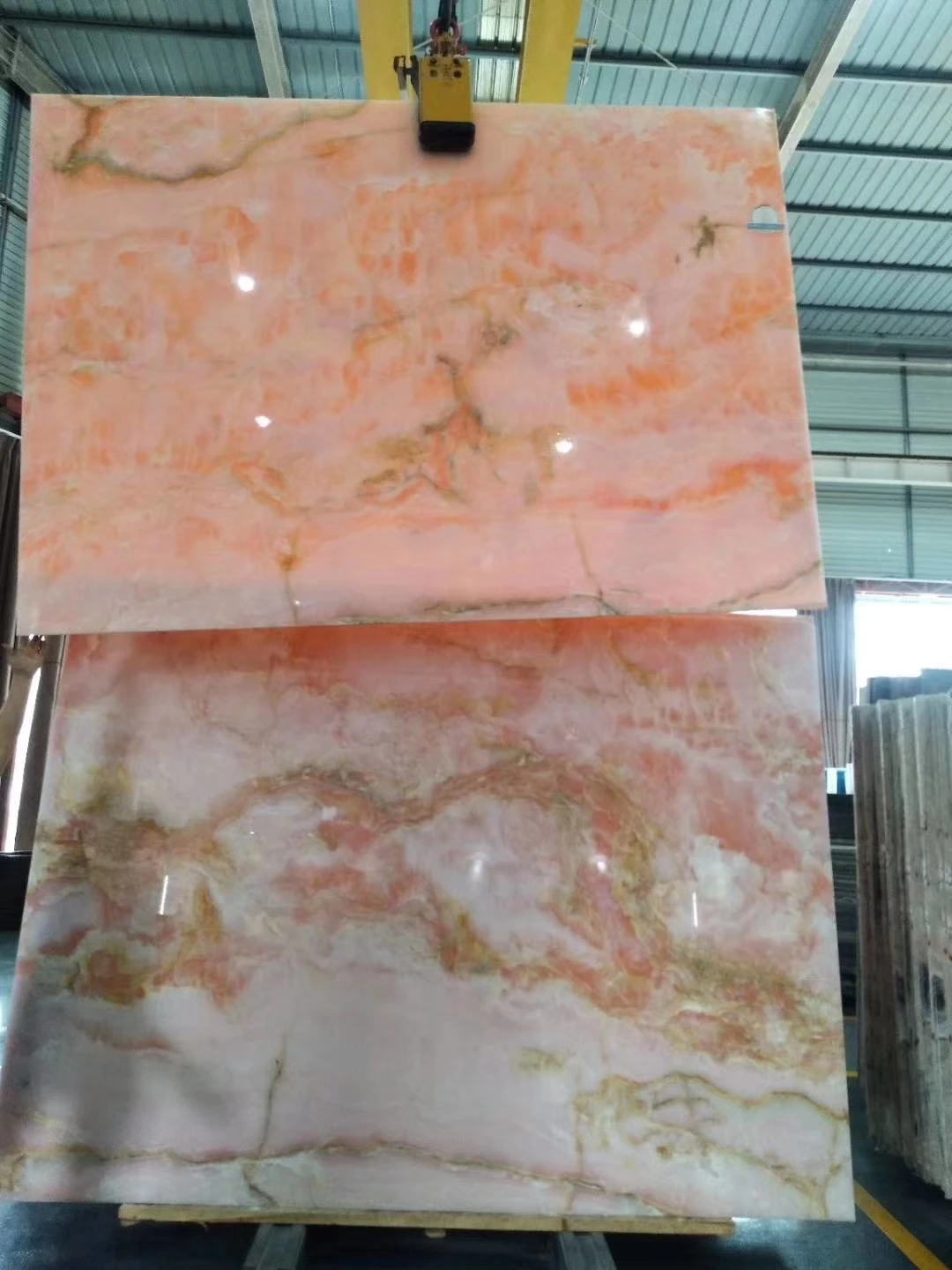 Beautiful Pink Onyx Slab - Perfect for Marble Countertops