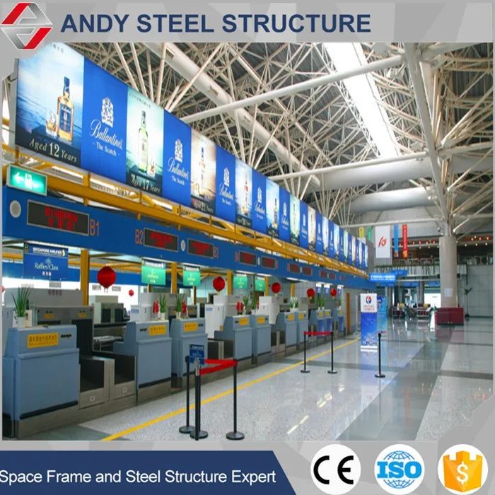 Galvanized Steel Structure Airport Terminal With Space Frame Roof - Buy ...