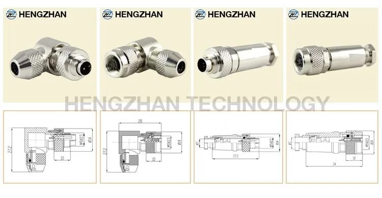 Angle Right M9 Connector 8 Pin - Buy Angle Right M9 Connector 8 Pin,M9 ...