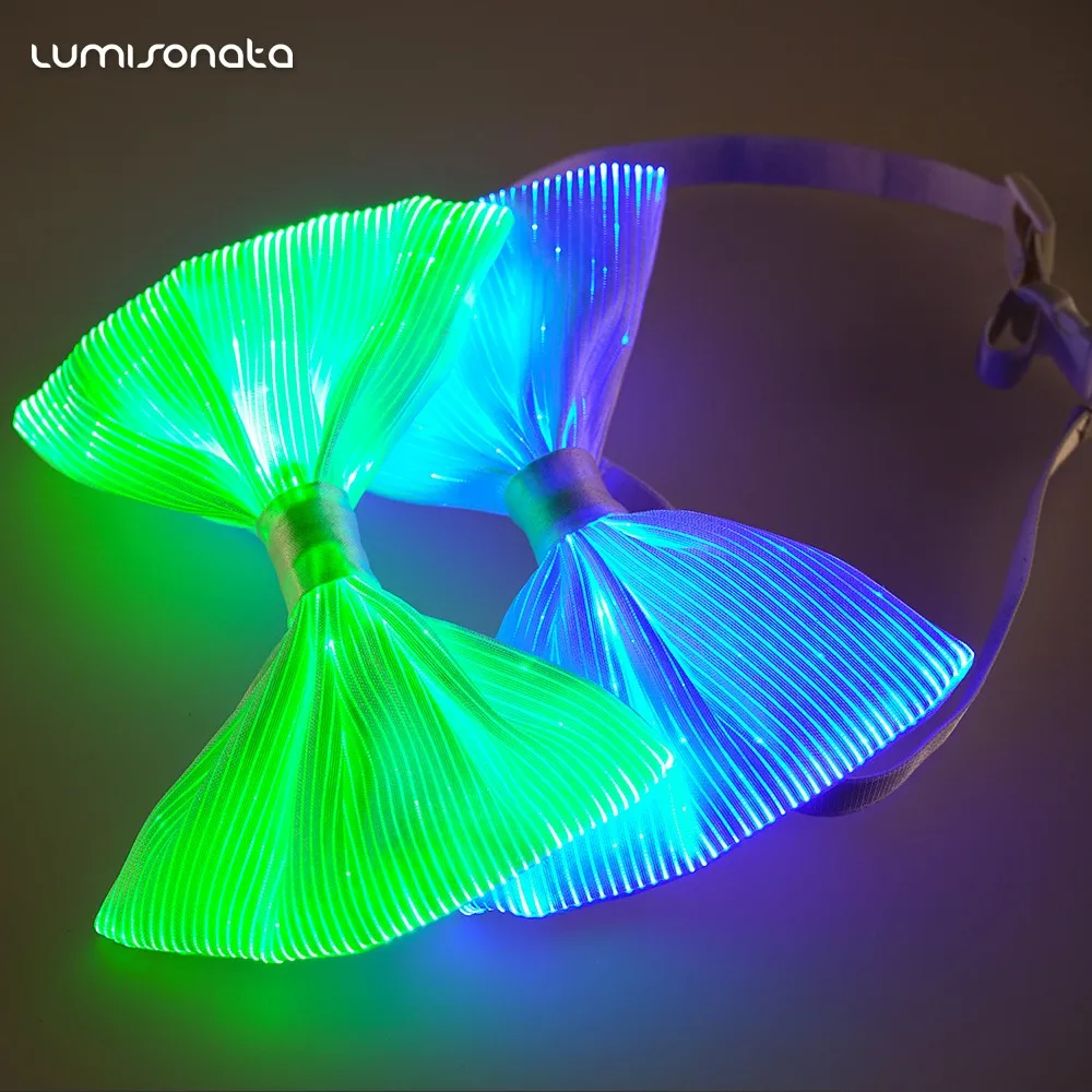 Fantastic Fiber Optic Glow in the Dark LED Party Bow Tie