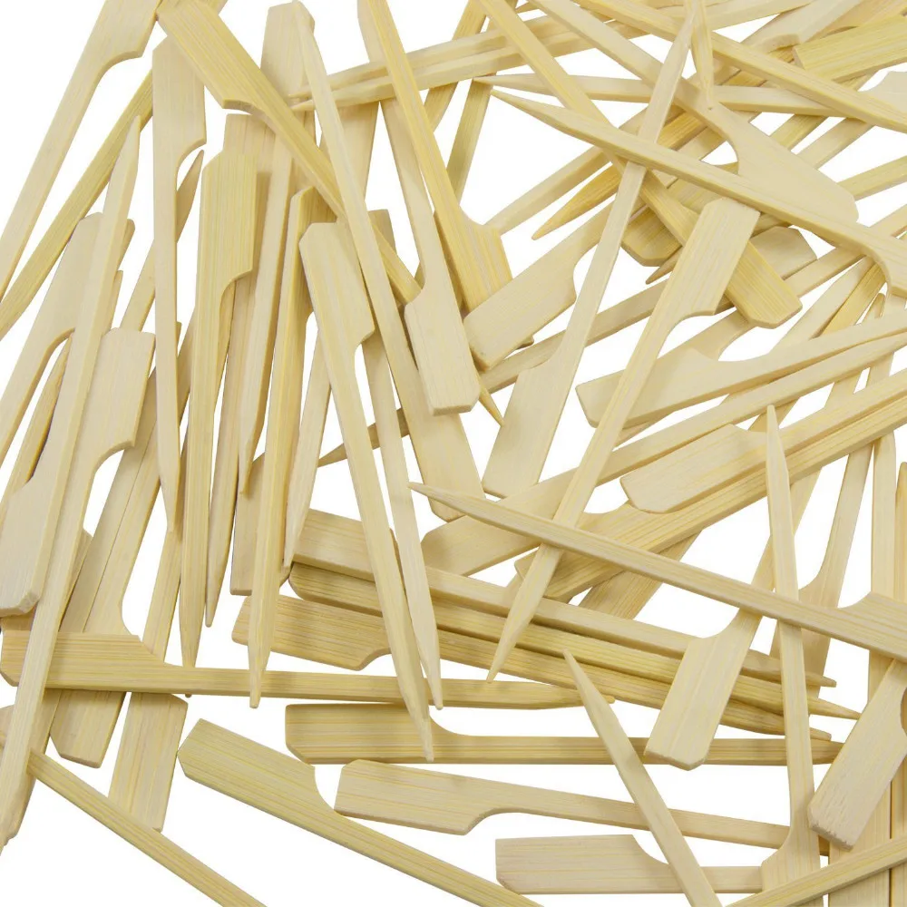 Natural Bamboo Sandwich Toothpicks,Skewers,Appetizer Picks,Paddle ...