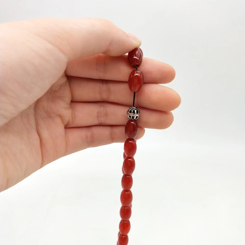 Muslim Prayer Beads - 33 Black Agate Beads for Men & Women