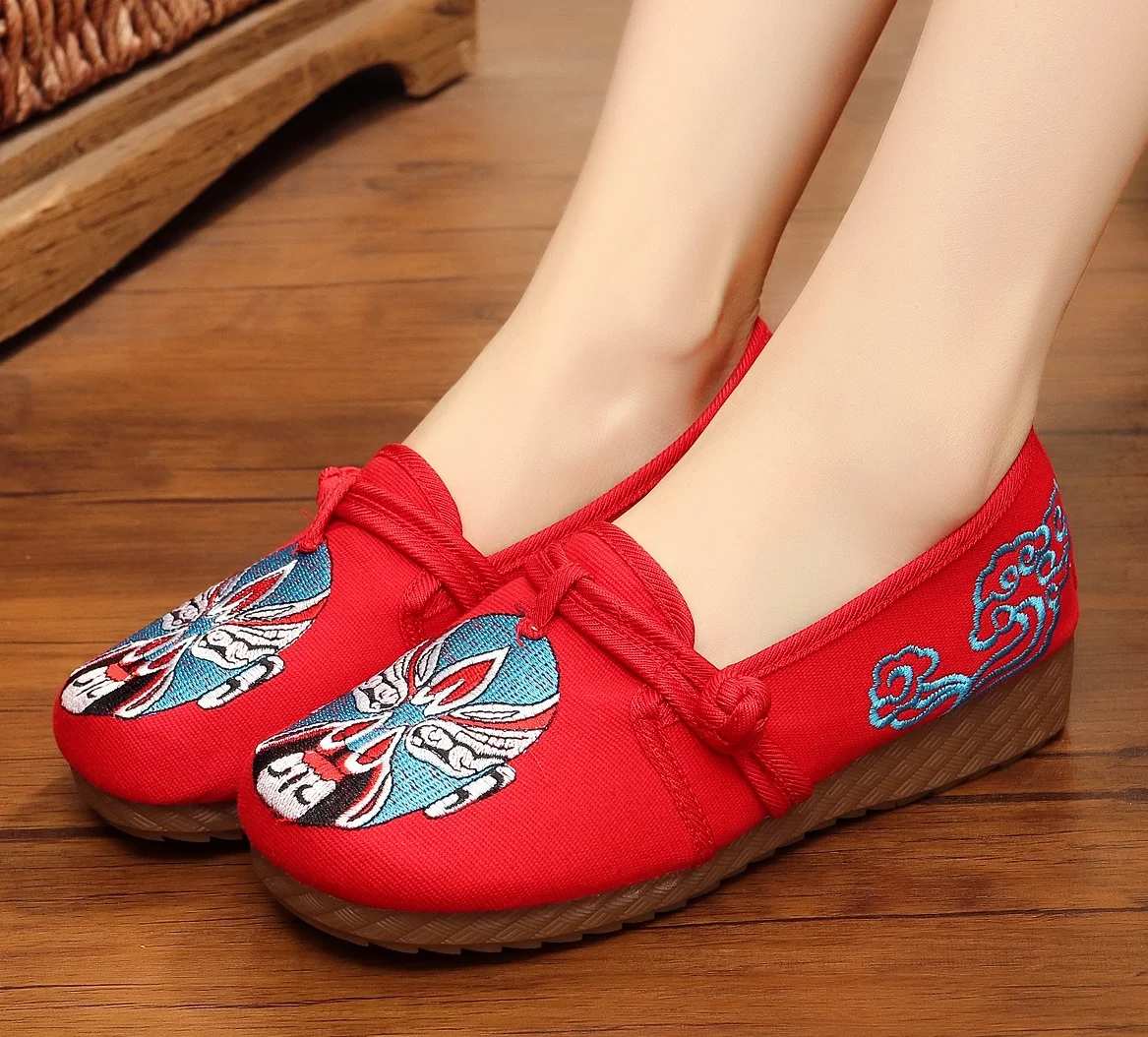 Woman Spring/autumn Chinese Traditional Lady Embroidered Floral Shoes ...