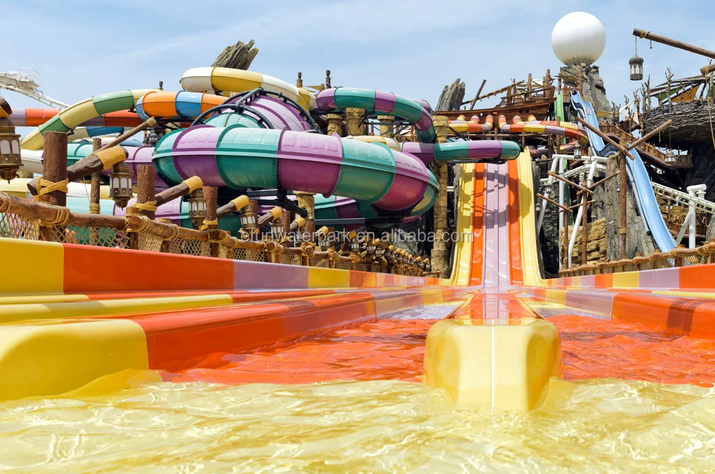 Spiral Fiberglass Water Slide Equipment For Outdoor Commercial Water ...