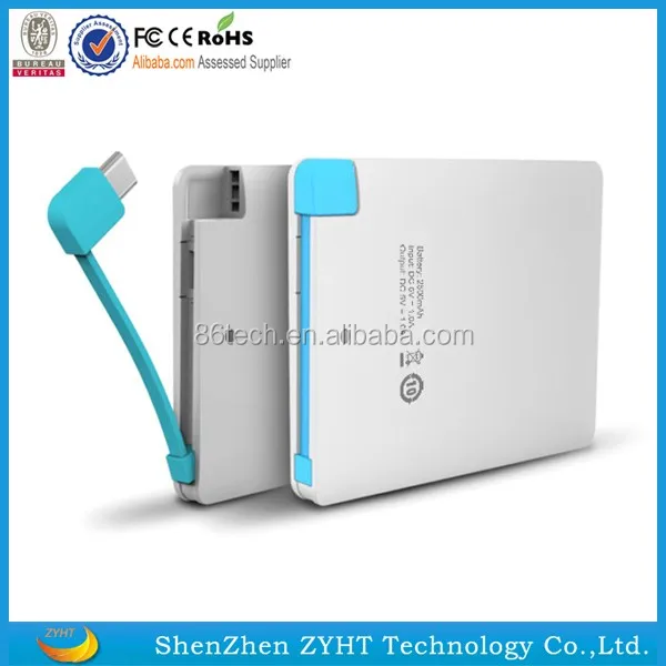 Credit Card Power Bank 2000mah - Portable Charger with Logo