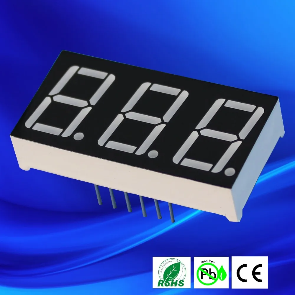 Triple 3 Digits Led Number 0.56 Inch 7 Segment Led Display 3 Digit Red ...